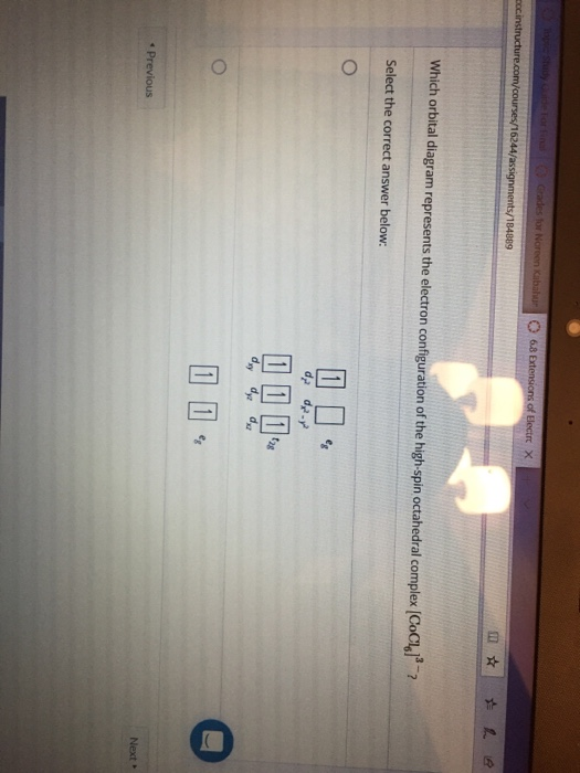 Solved which orbital diagram represents the electron | Chegg.com