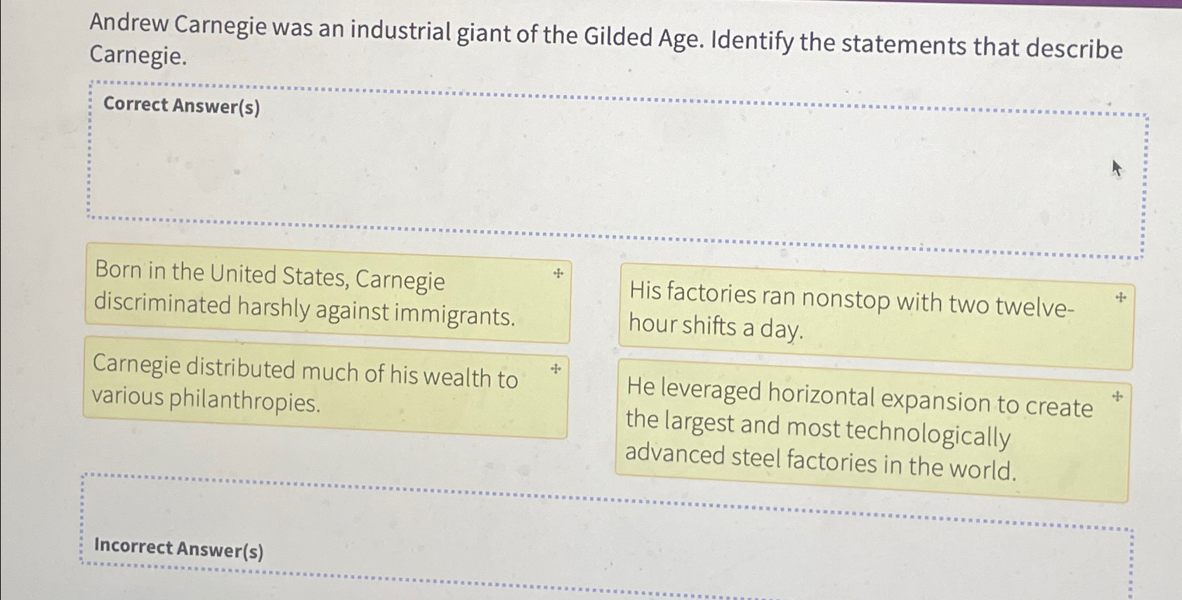Solved Andrew Carnegie was an industrial giant of the Gilded | Chegg.com