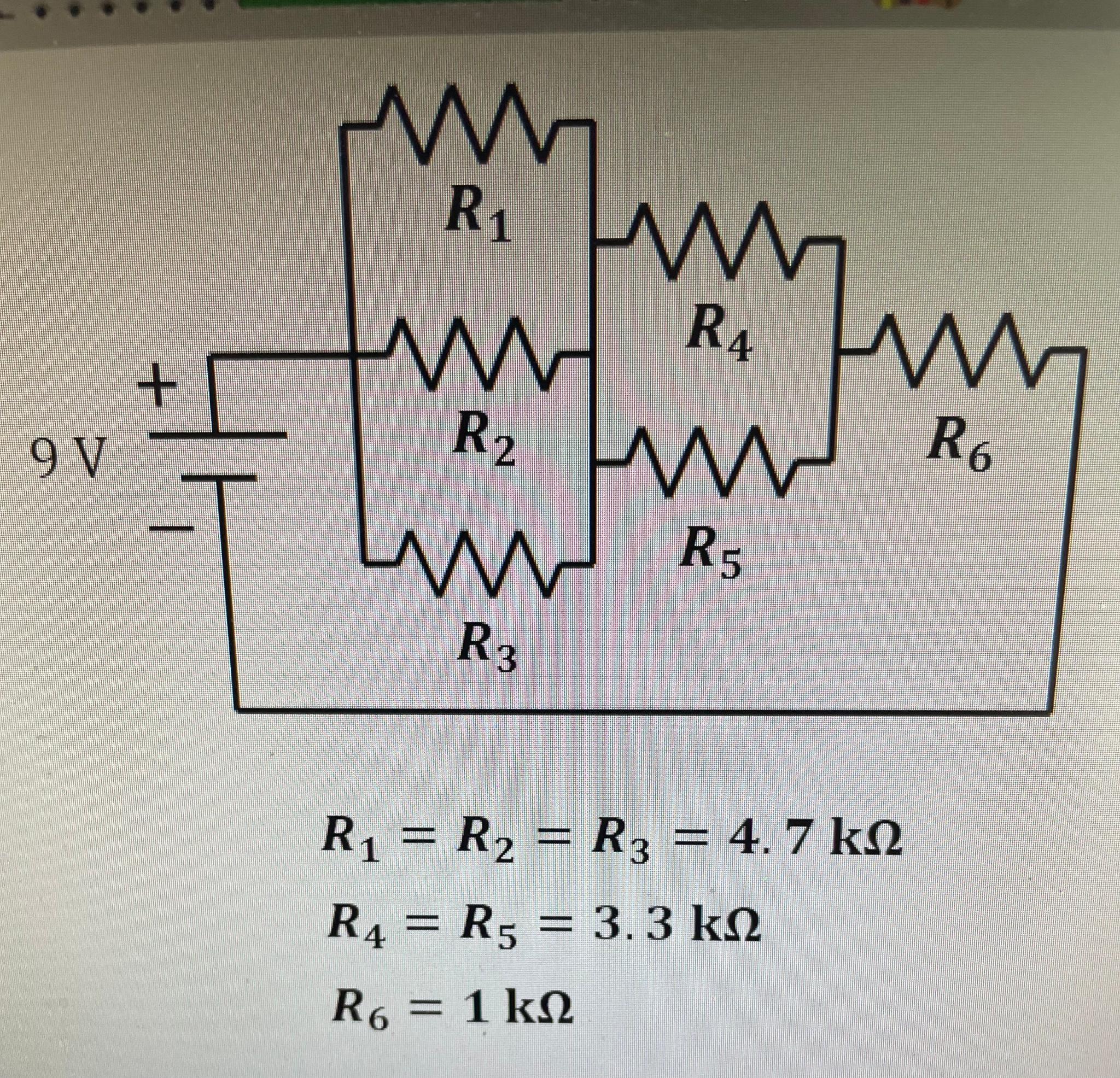 Solved 1. ﻿Calculate the equivalent total resistance for the | Chegg.com