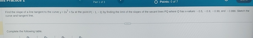 Solved Part 1 ﻿of 3Points: 0 ﻿of 7Find the slope of a line | Chegg.com