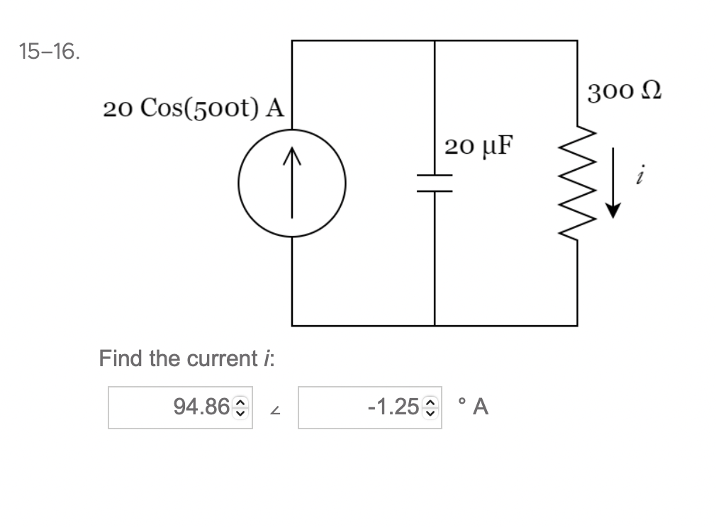 Solved 15-16.Find the current i ﻿: | Chegg.com