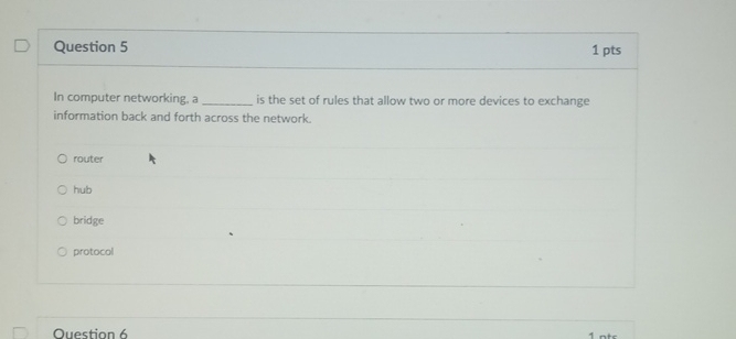 Question 51 ﻿ptsIn computer networking, a ﻿is the | Chegg.com