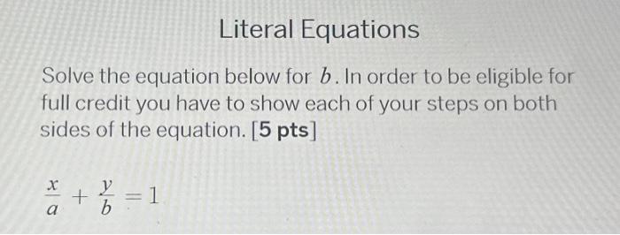 Solved Solve the equation below for \\( b \\). In order to | Chegg.com