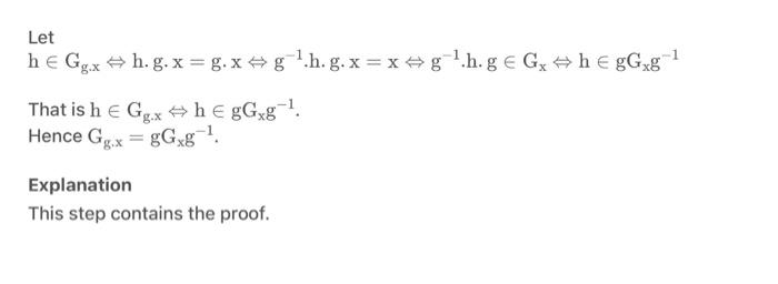 Solved Let G be a group acting on a nonempty set S,g∈G, and | Chegg.com