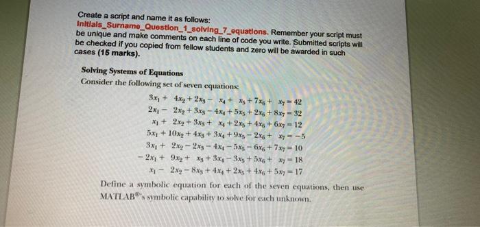 Solved Create a script and name it as follows: | Chegg.com