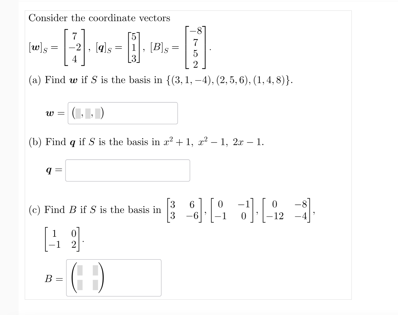 Solved Consider the coordinate | Chegg.com