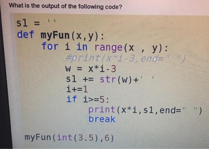 Solved What is the output of the following code? S1 = def | Chegg.com Solved What is the output of the following code? S1 = def | Chegg.com