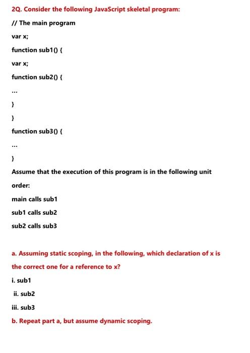 Solved 3 Assume that the execution of this program is in the | Chegg.com