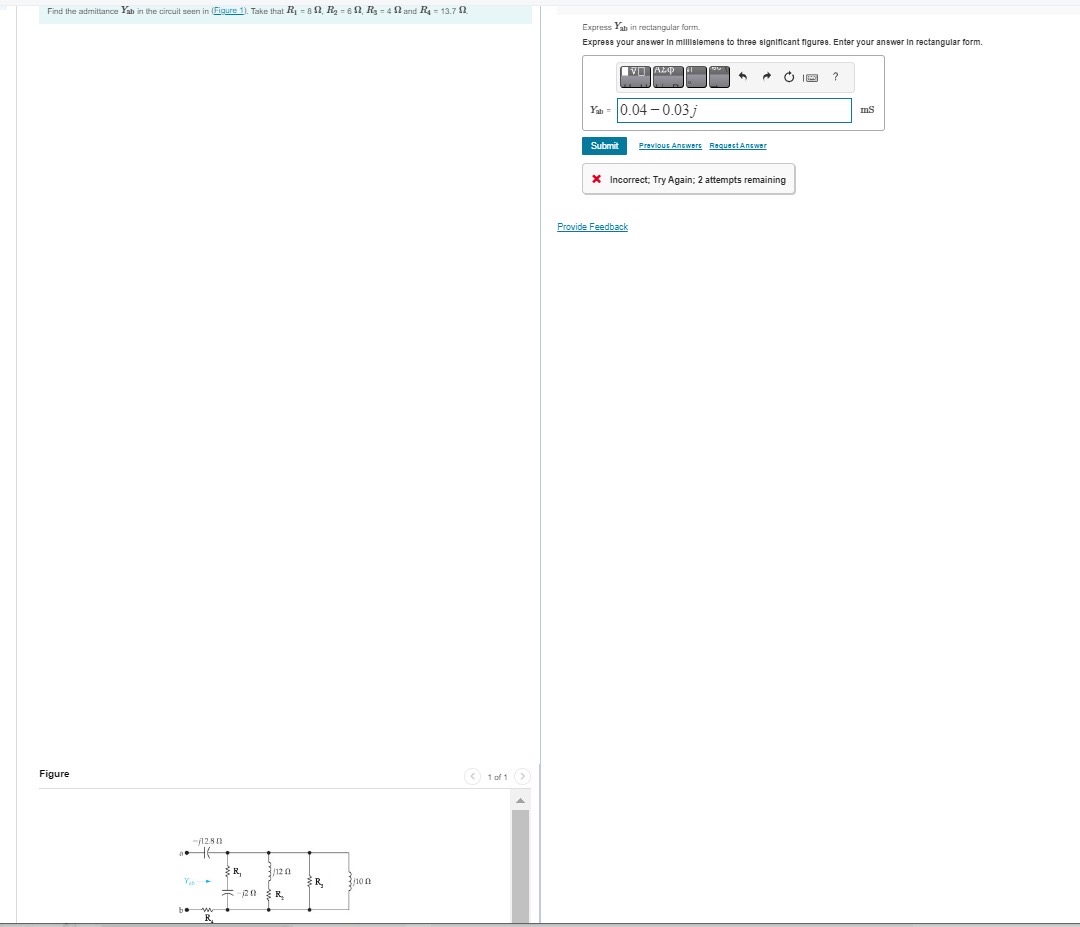 Solved ***Find the admittance | Chegg.com