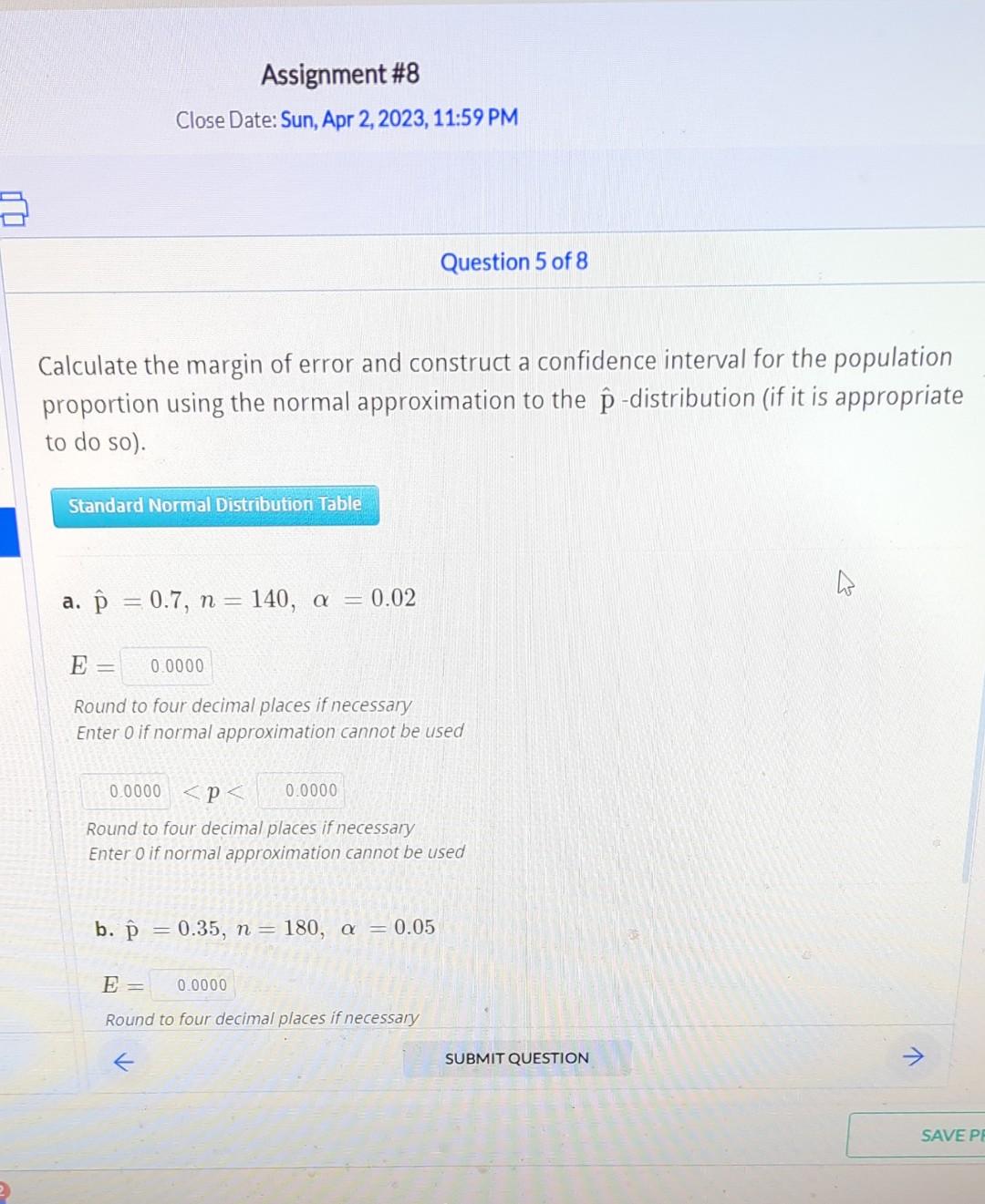 Solved Calculate the margin of error and construct a | Chegg.com