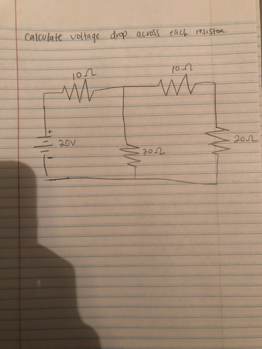 Solved Calculate voltage drop across each resistor. lon lon | Chegg.com