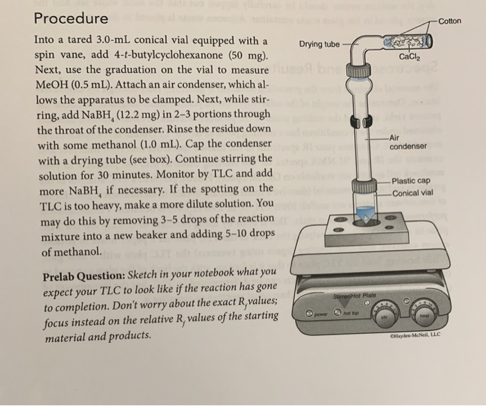 Solved Cotton Drying tube CaCl2 Procedure Into a tared | Chegg.com