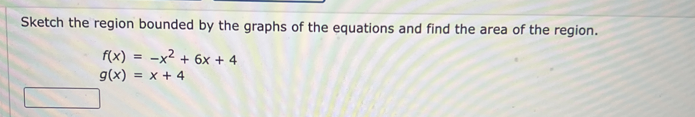 Solved Sketch the region bounded by the graphs of the | Chegg.com