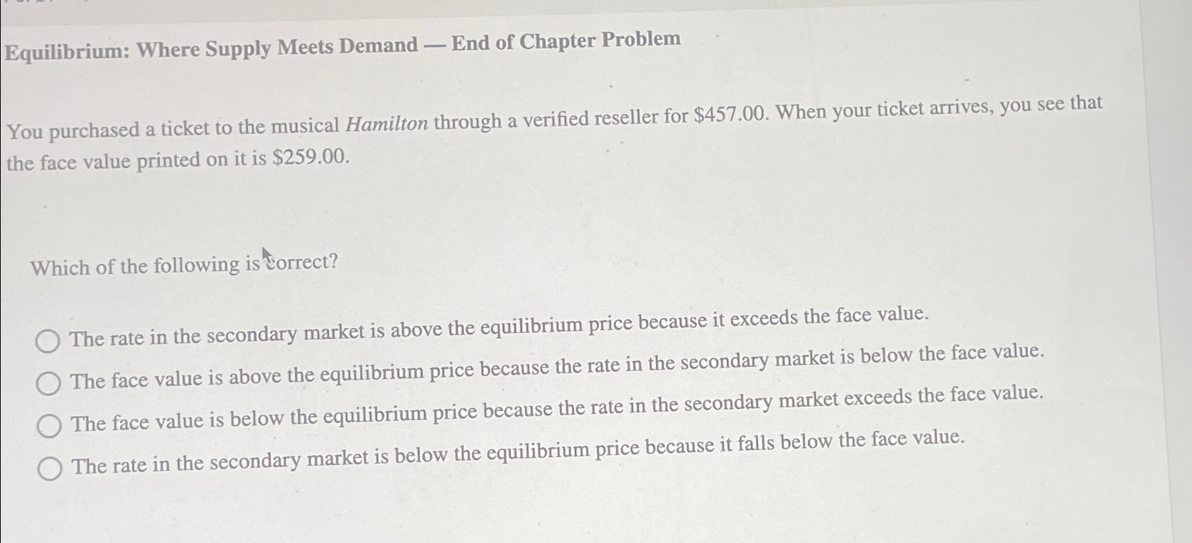 Solved Equilibrium: Where Supply Meets Demand — ﻿End of | Chegg.com