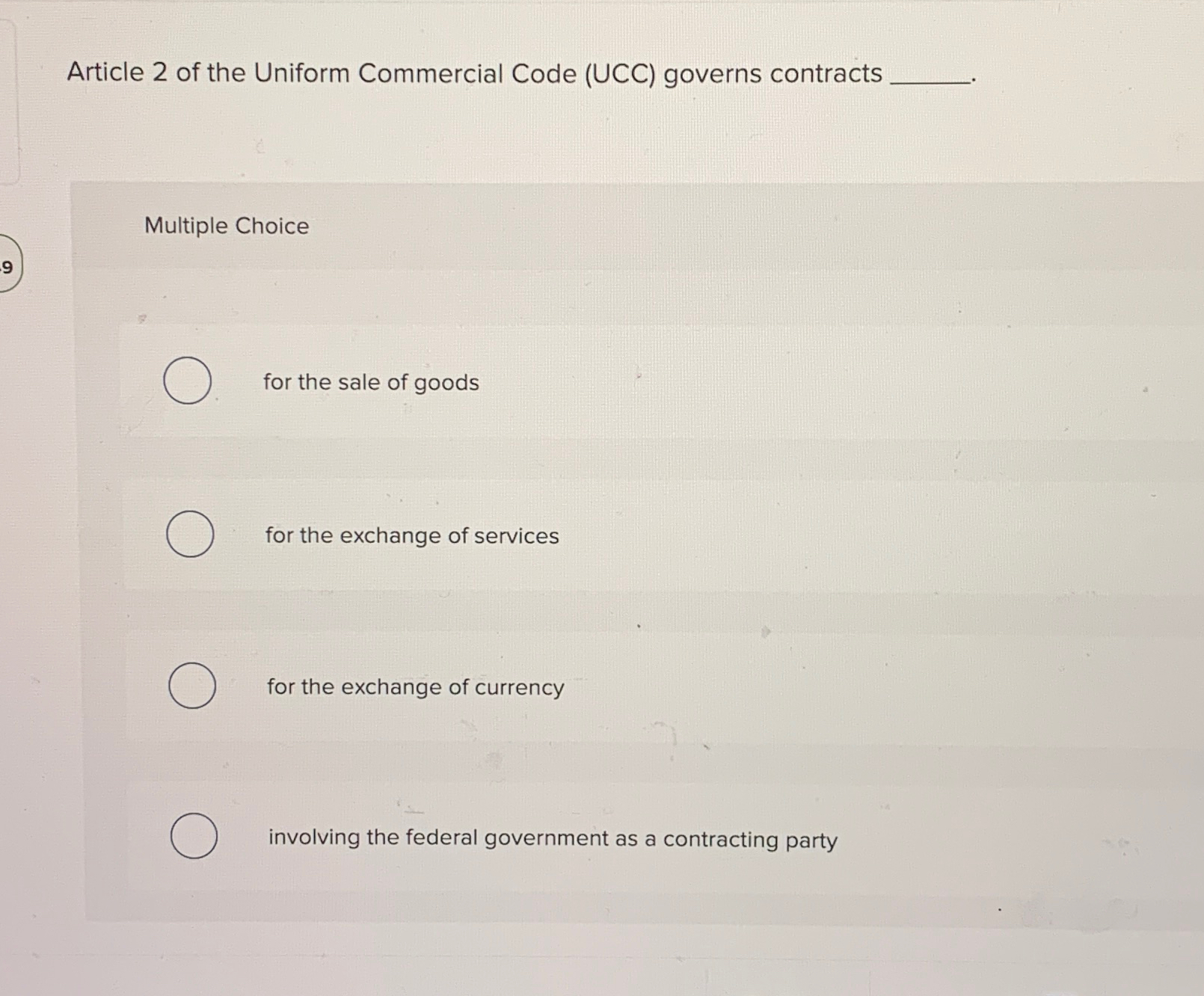 Solved Article 2 ﻿of the Uniform Commercial Code (UCC) | Chegg.com