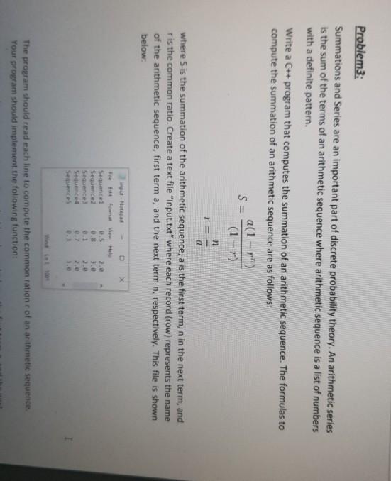Solved Problem: Summations and Series are an important part | Chegg.com