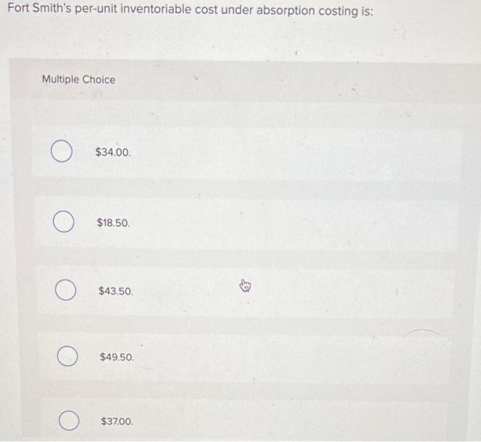 Solved Fort Smith Technologies incurred the following costs | Chegg.com