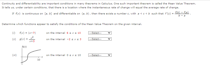Solved Continuity and differentiability are important | Chegg.com