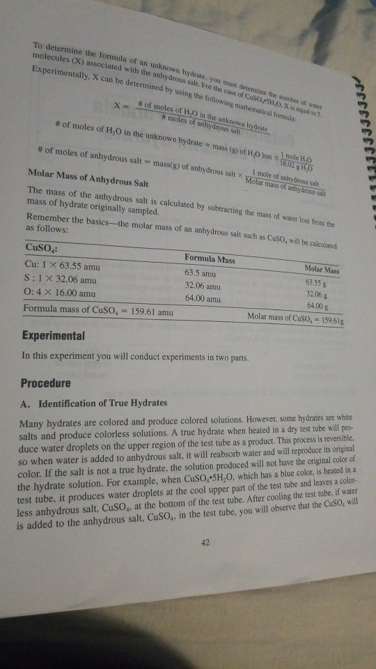 Solved struct Report Sheet speriment Determining the | Chegg.com