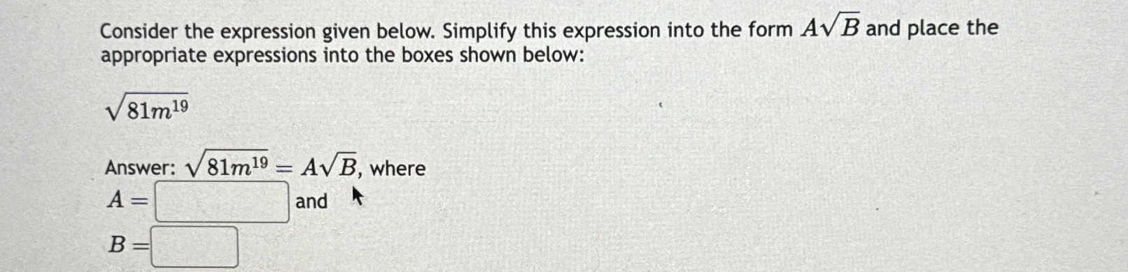 Solved Consider the expression given below. Simplify this | Chegg.com
