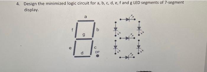 Solved 4. Design the minimized logic circuit for a, b, c, d, | Chegg.com