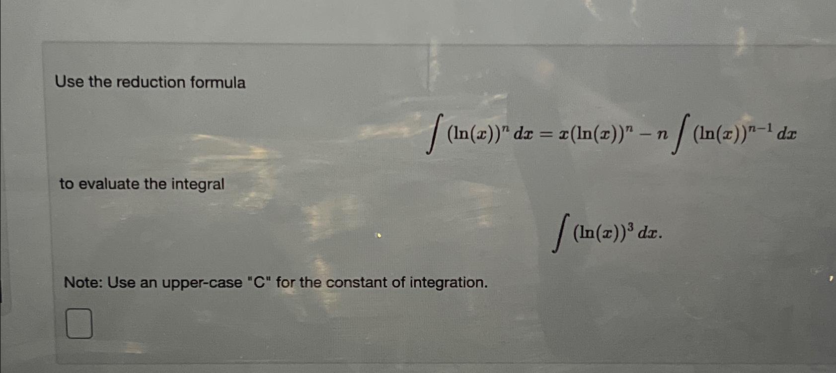 Solved Use the reduction | Chegg.com