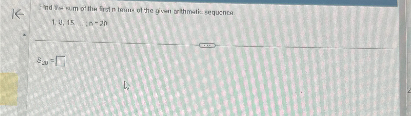 Solved Find the sum of the first n ﻿terms of the given | Chegg.com