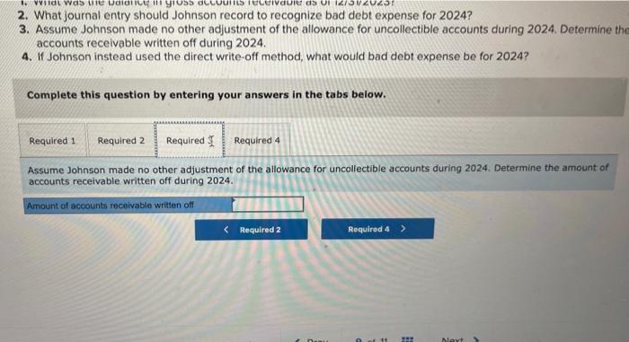 Solved Johnson Company calculates its allowance for | Chegg.com