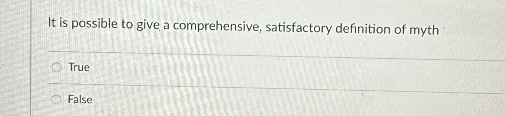 Solved It is possible to give a comprehensive, satisfactory | Chegg.com
