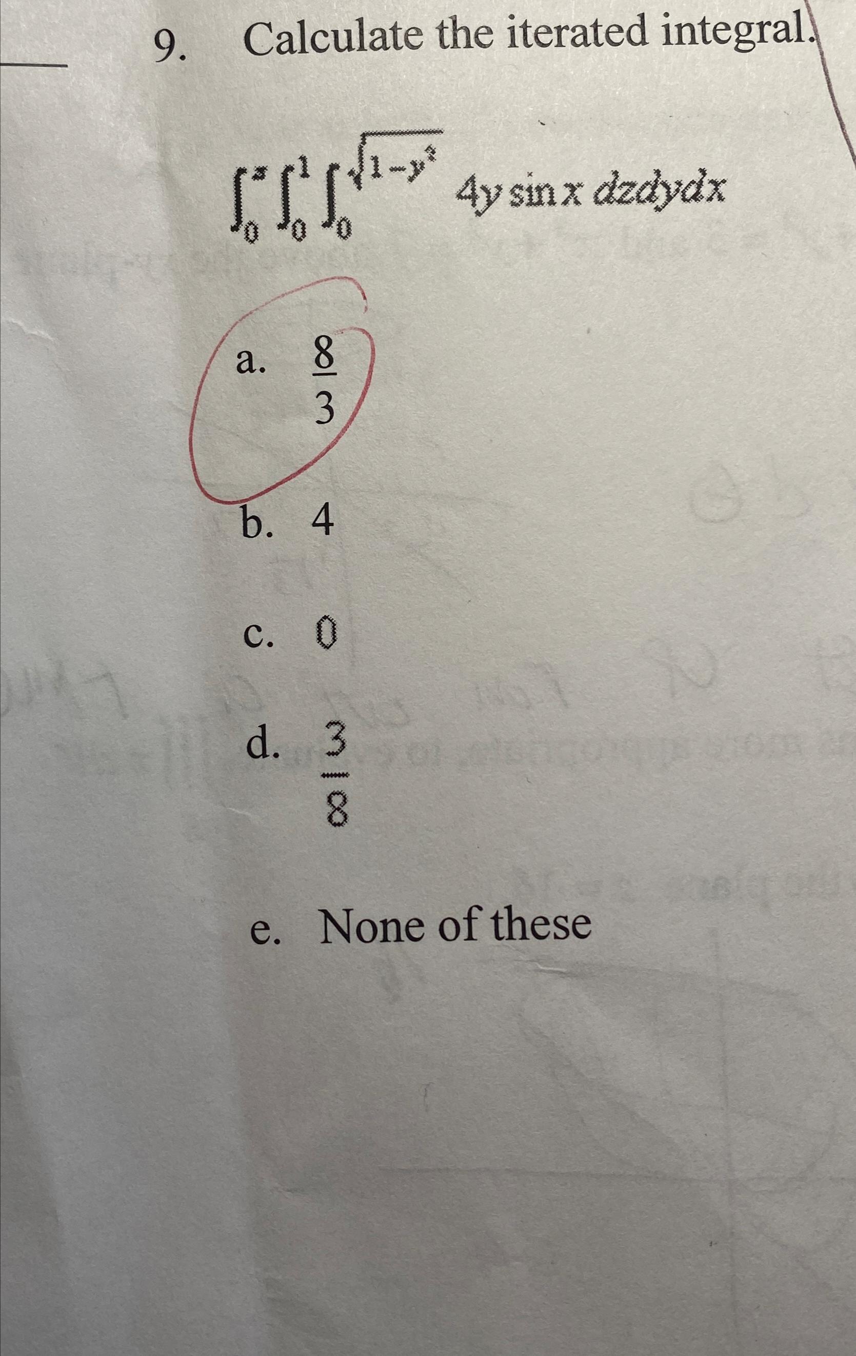 Solved Calculate the iterated | Chegg.com