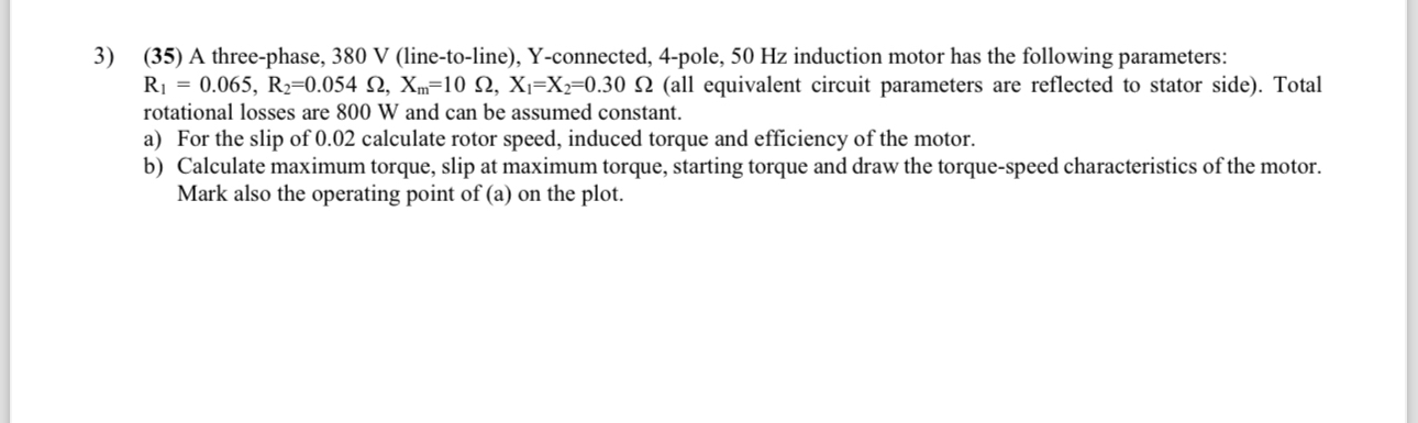 Solved (35) ﻿A three-phase, 380V (line-to-line), | Chegg.com