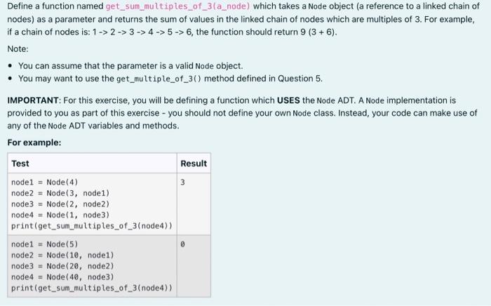 Solved Class Node Def Initself Data Selfdata Data 