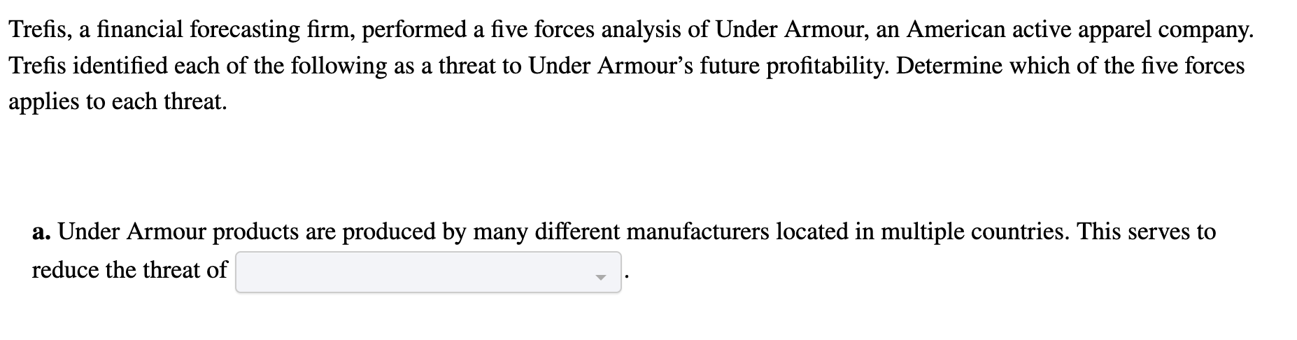 Solved Trefis, a financial forecasting firm, performed a | Chegg.com