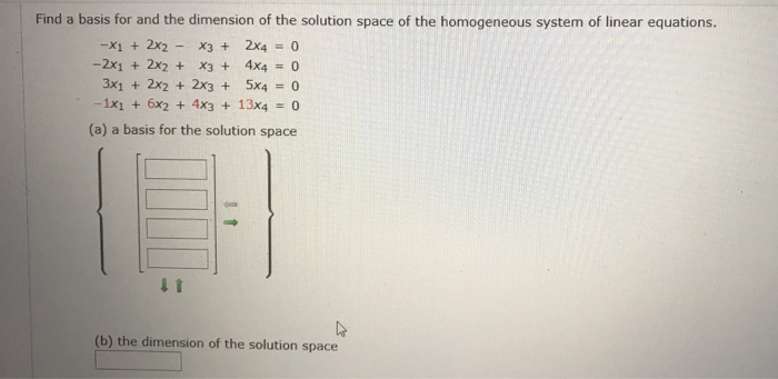 Solved Find a basis for and the dimension of the solution | Chegg.com