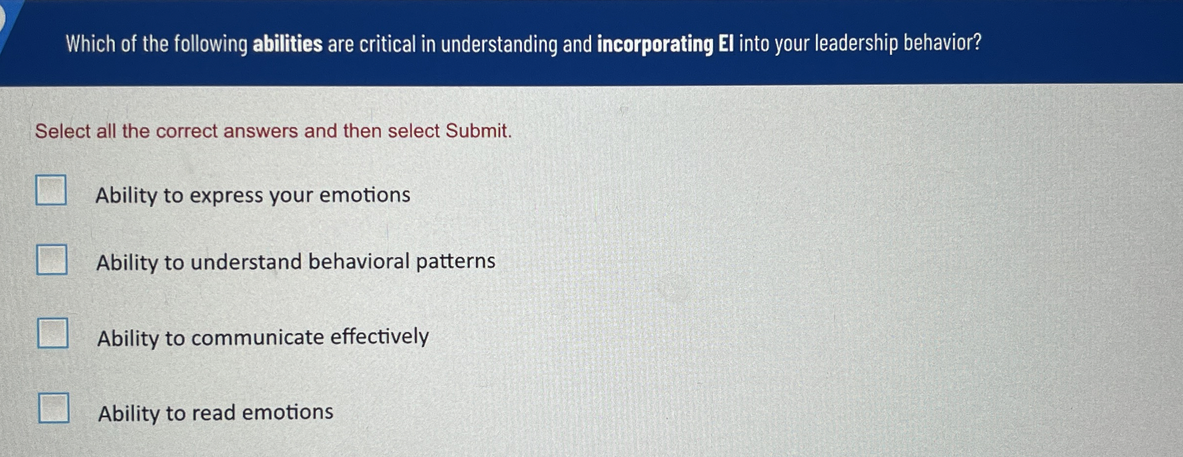 Solved Which of the following abilities are critical in | Chegg.com