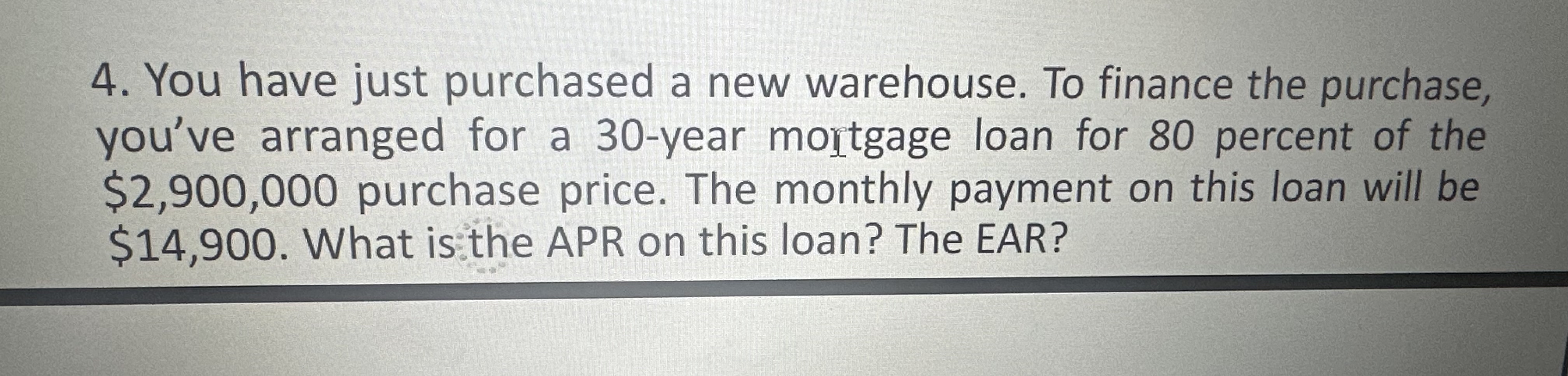 Solved You have just purchased a new warehouse. To finance | Chegg.com