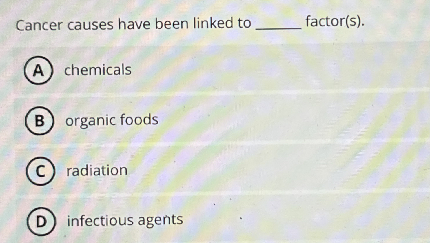Solved Cancer causes have been linked to | Chegg.com