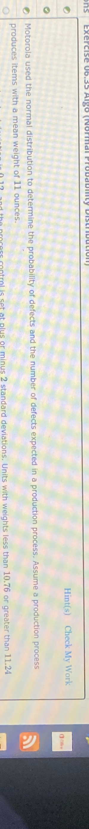 Solved Hint(s) ﻿Check My WorkMotorola used the normal | Chegg.com