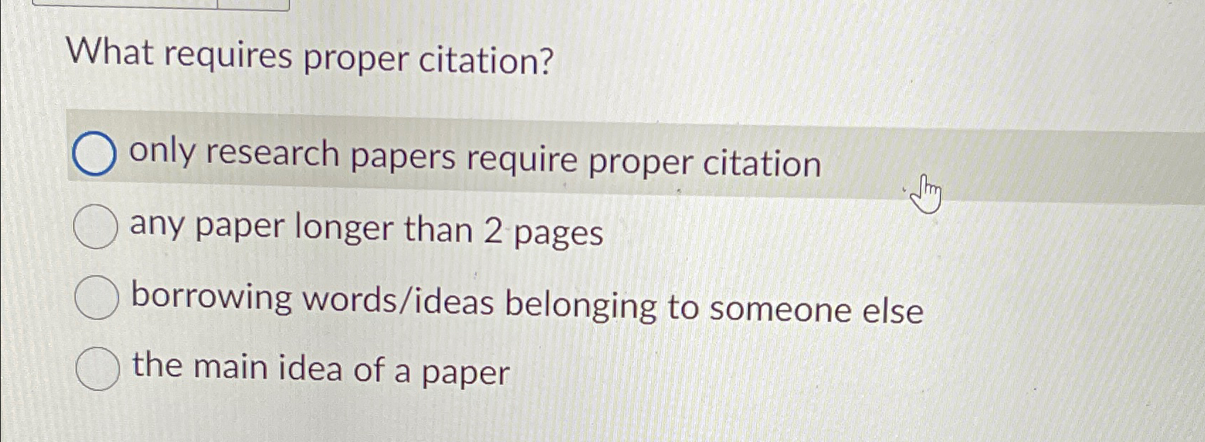 Solved What requires proper citation?only research papers | Chegg.com