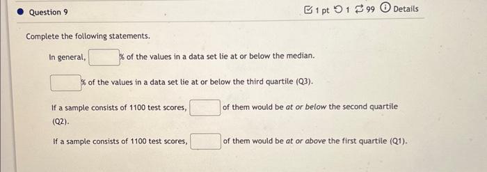 Solved Complete the following statements. In general, % of | Chegg.com
