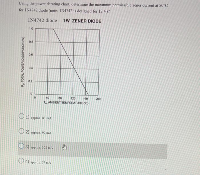 Solved Using the power derating chart, determine the maximum | Chegg.com