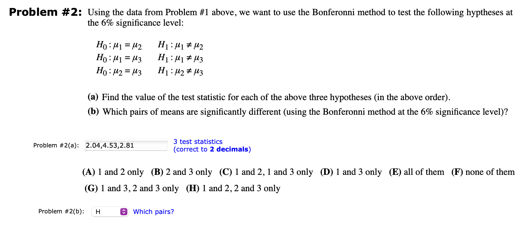 Need Help With Part B Only Please Problem 2 Using