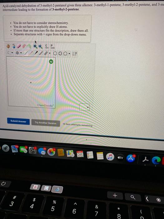 Solved Acid-catalyzed dehydration of 3-methyl-2-pentanol | Chegg.com