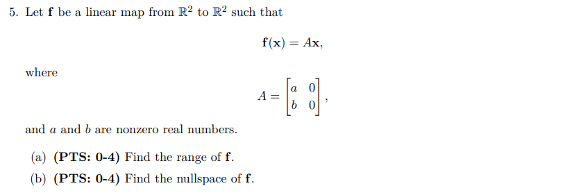 Solved Let f ﻿be a linear map from R2 ﻿to R2 ﻿such | Chegg.com