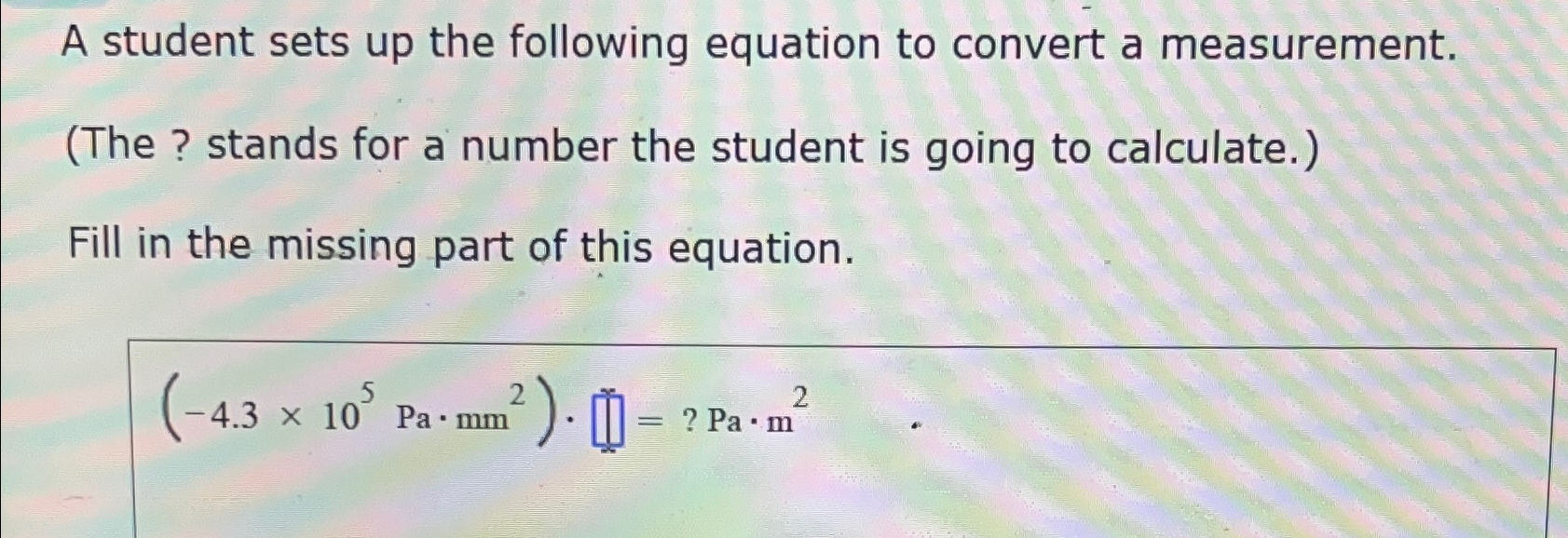 Solved A student sets up the following equation to convert a | Chegg.com