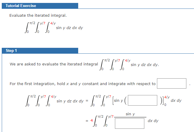 Solved Tutorial ExerciseEvaluate the iterated | Chegg.com
