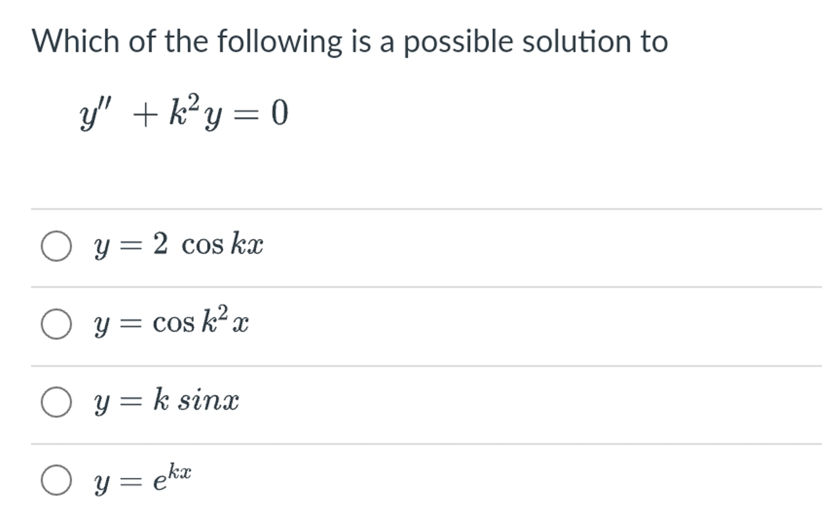 Solved Which of the following is a possible solution | Chegg.com
