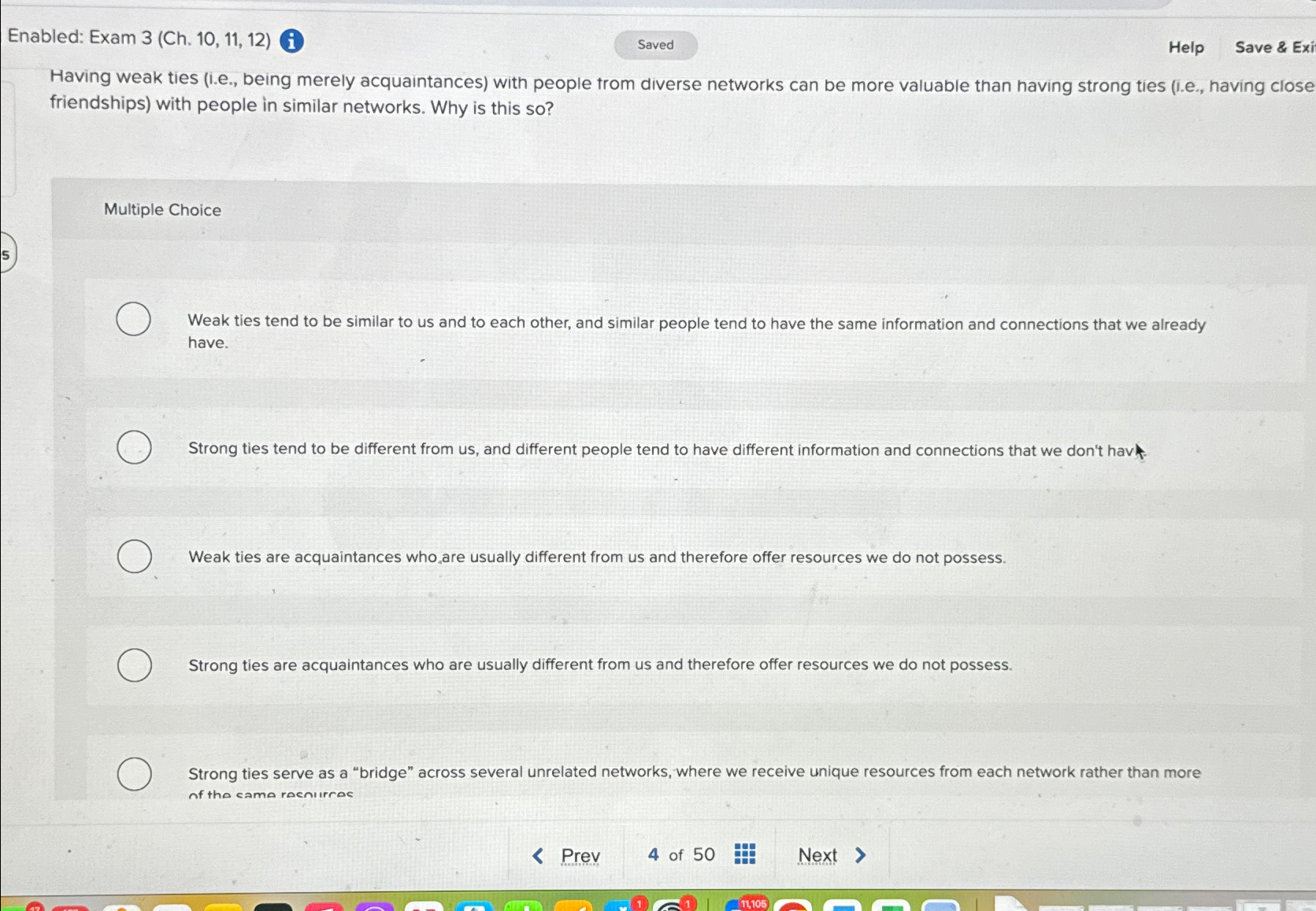 Solved Enabled: Exam 3 (Ch. 10, 11, 12)HelpSave & ExiHaving | Chegg.com