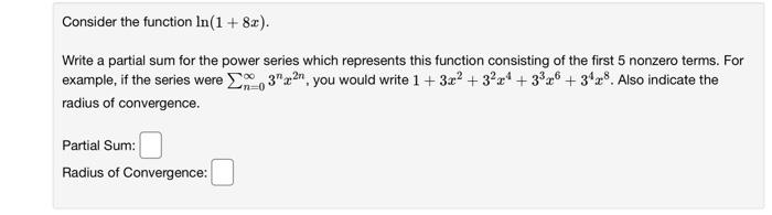 Solved Find the first five non-zero terms of power series | Chegg.com