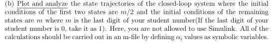 Solved Consider the dynamical system given as | Chegg.com